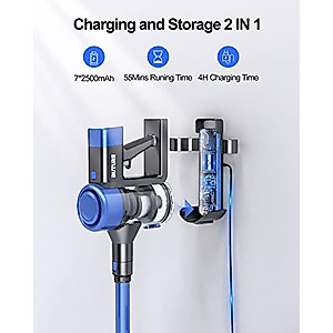 BuTure Cordless Vacuum Cleaner, 33Kpa 450W with Auto Mode Docking Station, Stick Vacuum Cleaner Handheld Wireless Household Vacuum Cleaner for Pet Hair Carpet and Hard Floor