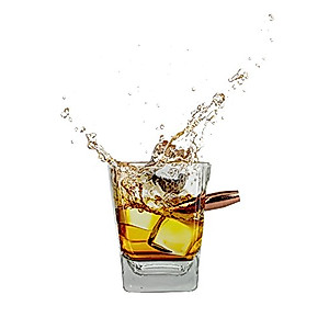 Barbuzzo Last Man Standing - Bullet Whiskey Glass - Durable Hand Blown Glass - Hand Sculpted with a Faux 50 Caliber Bullet - Great Man Gift and Addition to the Man Cave - Holds 10 Ounces