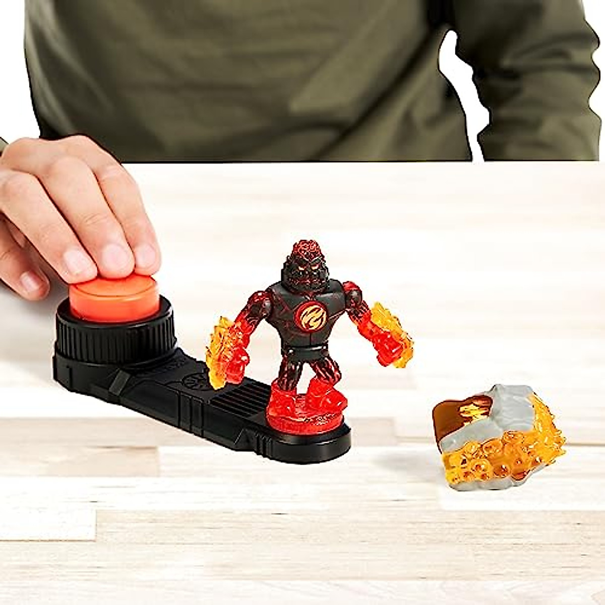 Akedo Legends of Powerstorm | Battle Giant Volcrag | Mini Battling Action Figure with Double Strike Armor | Ready, Fight, Split Strike.