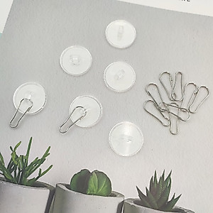 100PCS Clear Command Hooks, Command Ceiling Hooks Self-Adhesive Ceiling Hooks for Hanging, Sticky Damage-Free No-Drill Ceiling Discs for Festival Wedding Birthday Party Christams Decorations