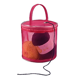 Aurgiarme Small Yarn Bag for Kid Mesh Holder Yarn Storage Organizer Knitting Bags for Carry Crochet Hooks Crochet Bags Supply Yarn Bag