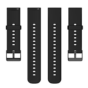 LOKEKE Compatible with Huawei Watch 4 Pro Replacement Band - 22mm Replacement Silicone Wrist Watch Band Strap Compatible with Huawei Watch 4/4 Pro/Watch Ultimate/Watch GT3 SE(Silicone Black)