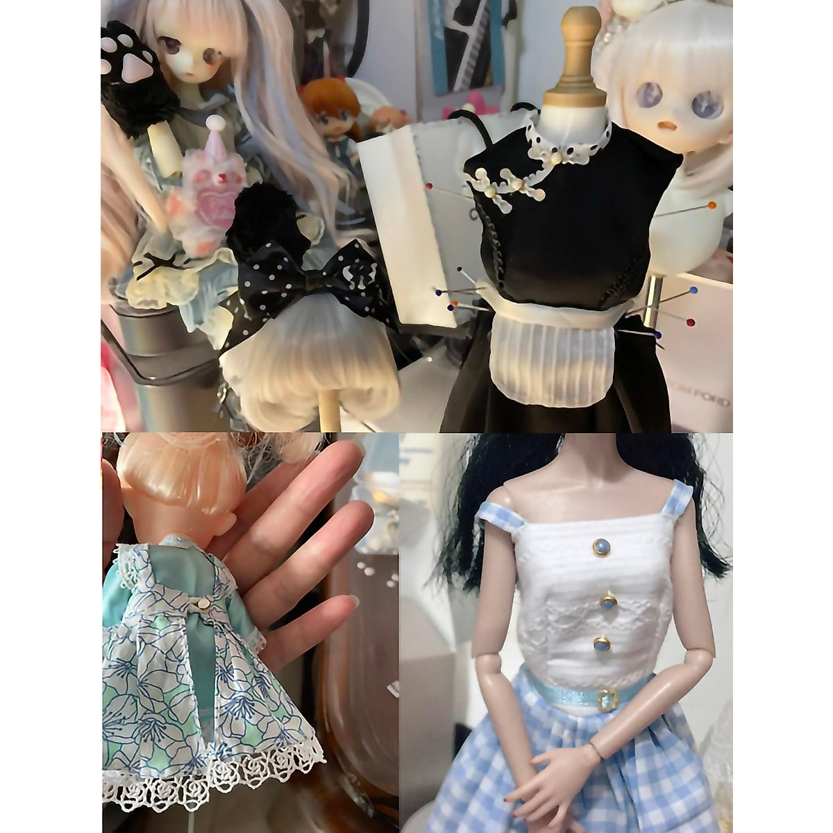 Wiosny 120pcs Tiny Mini Doll Pearl Buttons Size 4mm(5/32") Doll Clothing Accessories DIY Supplies (4mm(5/32"), 12 Colors Mixed)