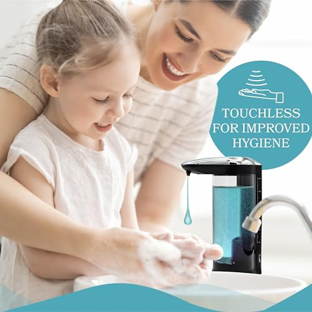 Rechargeable Automatic Soap Dispenser Touchless. Large 22oz Dual Wall Mountable or Countertop Liquid Hand Soap Dispenser for Kitchen Sink. Automatic Soap Dispenser Bathroom.