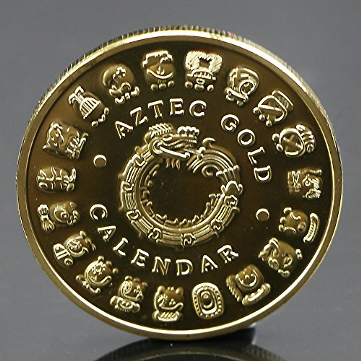 Chunlin Mayan Aztec Prophecy Calendar Commemorative Coin Collection Gift (Mayan Prophecy Gold)