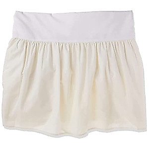 TL Care 100% Cotton Percale Mini Crib Skirt, Ecru