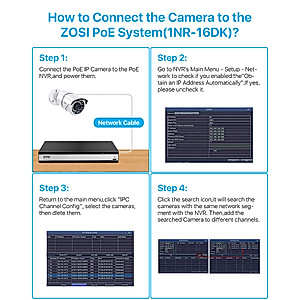 ZOSI ZG2615E 5MP PoE IP Camera Bullet Camera with Night Vision for Outdoor Indoor Power Over Ethernet Surveillance System,Only Work with ZOSI PoE NVR,ZR16DK,ZR08EN,ZR08DN,ZR08PN