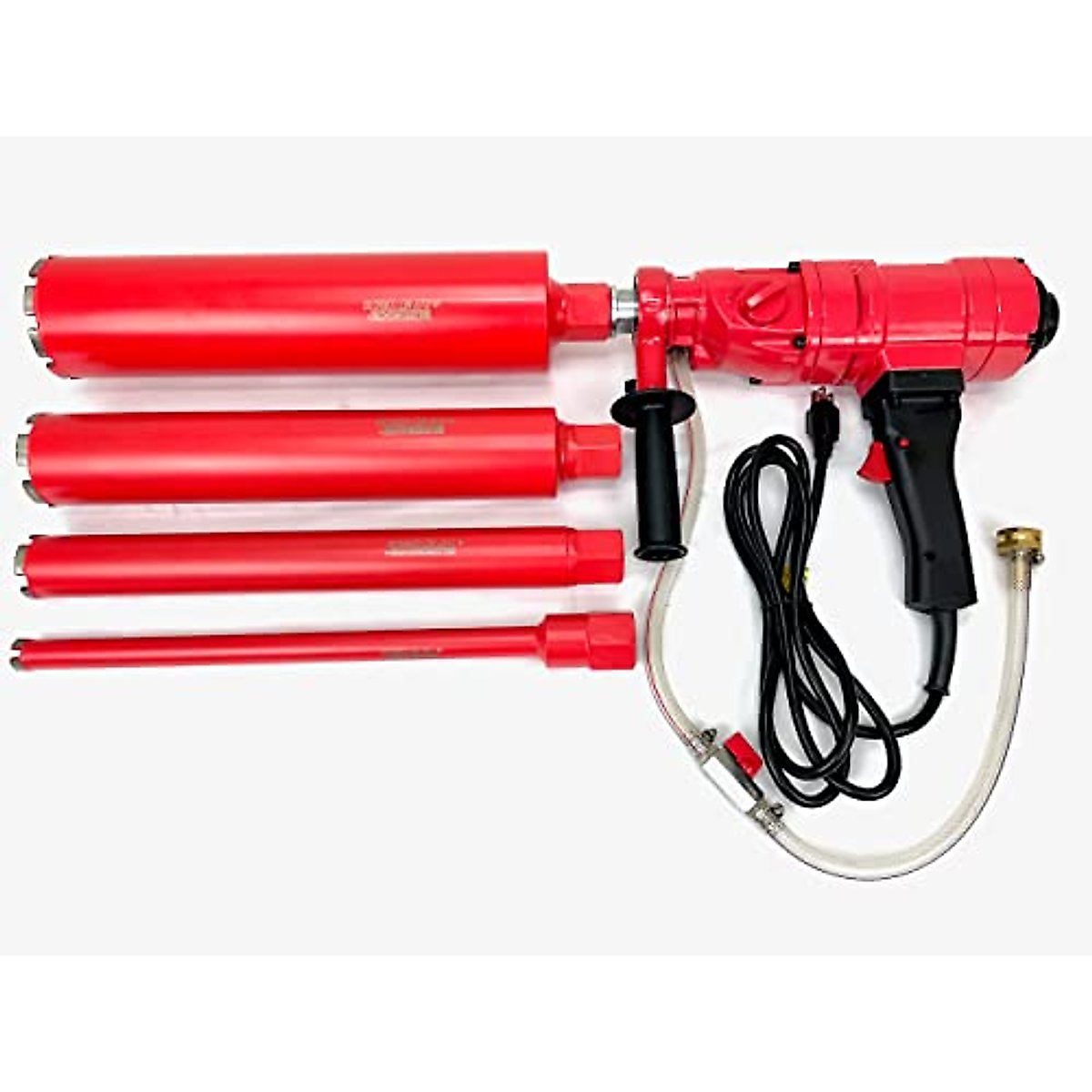 CORE DRILL PACKAGE DEAL 4Z1 2-SPEED CONCRETE CORING DRILL by BLUEROCK TOOLS COMES WITH 1", 2", 3", & 4" BITS