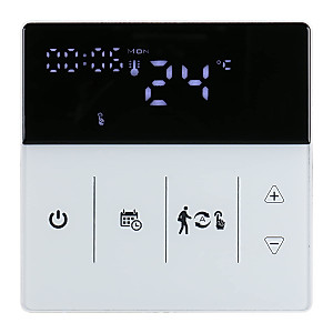 Wengart Boiler Thermostats for Home WG609,Heat Only AC90-240V Max3A Touch Screen LCD Display Programmable for Radiant Floor Heating Link Gas Boiler Black
