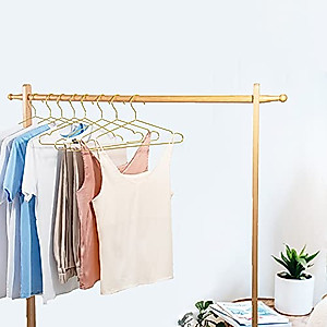 Nature Smile 20 Pack 17.7 Inch Men's Heavy Duty Metal Hangers, Space Saving Wire Hangers, Metal Clothes Hangers, Coat Hanger, Standard Suit Hangers Ideal for Everyday Use, Gold