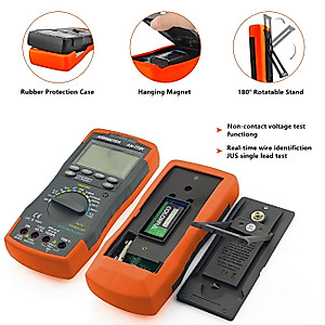 AIOMEST AI-770K Automotive Digital Multimeter Engine Analyzer,True-RMS 6000 Count DMM Meter for Dwell Angle, RPM, Injection Pulse,AC/DC Amps Volt Ohm Temperature Multi-Tester