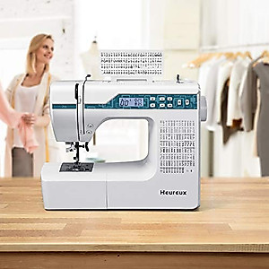 Heureux Sewing and Quilting Machine Computerized, 200 Built-in Stitches, LCD Display, Z6 Automatic Needle Threader, Twin Needle