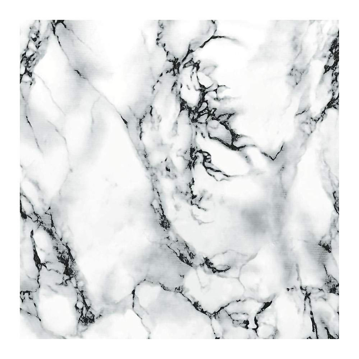 d-c-fix self Adhesive Peel and Stick Waterproof Marble White 26.5'' x 78.7"" Film Thicker Than Contact Paper for Kitchen and bathrooms countertops cabinets, White Marble (FA3468031)