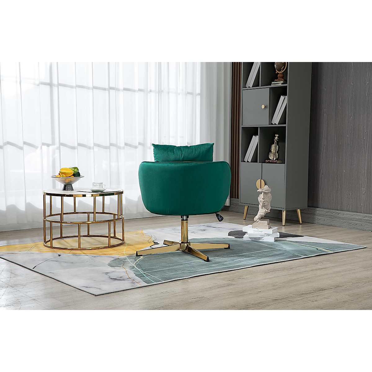 COOLMORE Home Office Desk Chair, Vanity Chair, Modern Adjustable Home Computer Executive Chair Swivel Task Chair for Small Space, Living Room, Make-up, Studying