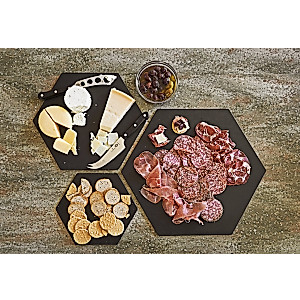 Epicurean Hexagon Display/Serving Board, 17-Inch by 14.5-Inch, Slate