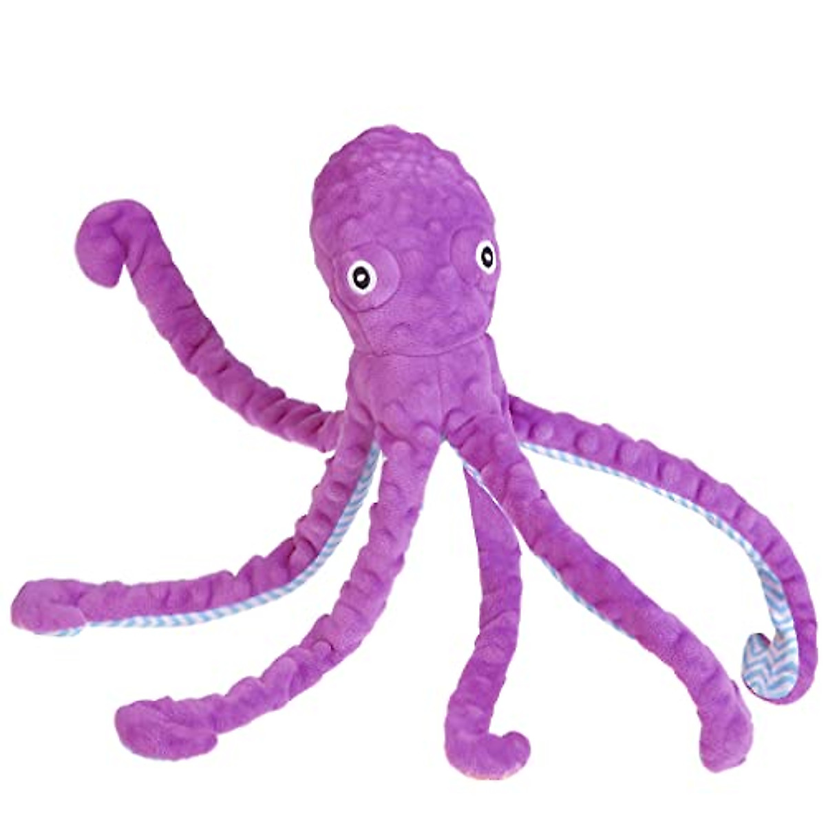 EXPAWLORER Long Dog Toy - 17" Best Squeaky Dog Plush Toys Puppy Birthday Gift Soft Stuffed Chew Toy Crinkle Paper and Built-in Squeaker Durable Interactive for Small Medium Large Dogs Chewing, Purple