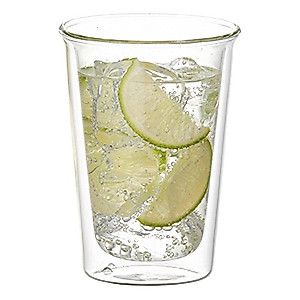 Set of 2 Double Walled Cocktail Glasses - Kinto Cast - 290 ml (9.81 fl. oz.) (Japan Import)