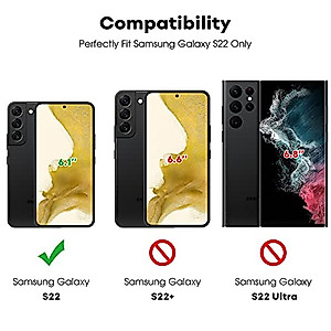 JETech Screen Protector for Samsung Galaxy S22 5G with Camera Lens Protector, Easy Installation Tool, Tempered Glass Film, Fingerprint ID Compatible, 2-Pack Each