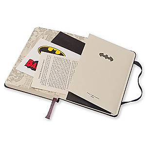 Moleskine Limited Edition Batman Notebook, Hard Cover, Pocket (3.5" x 5.5") Plain/Blank, Black, 192 Pages (LEBA01QP012)