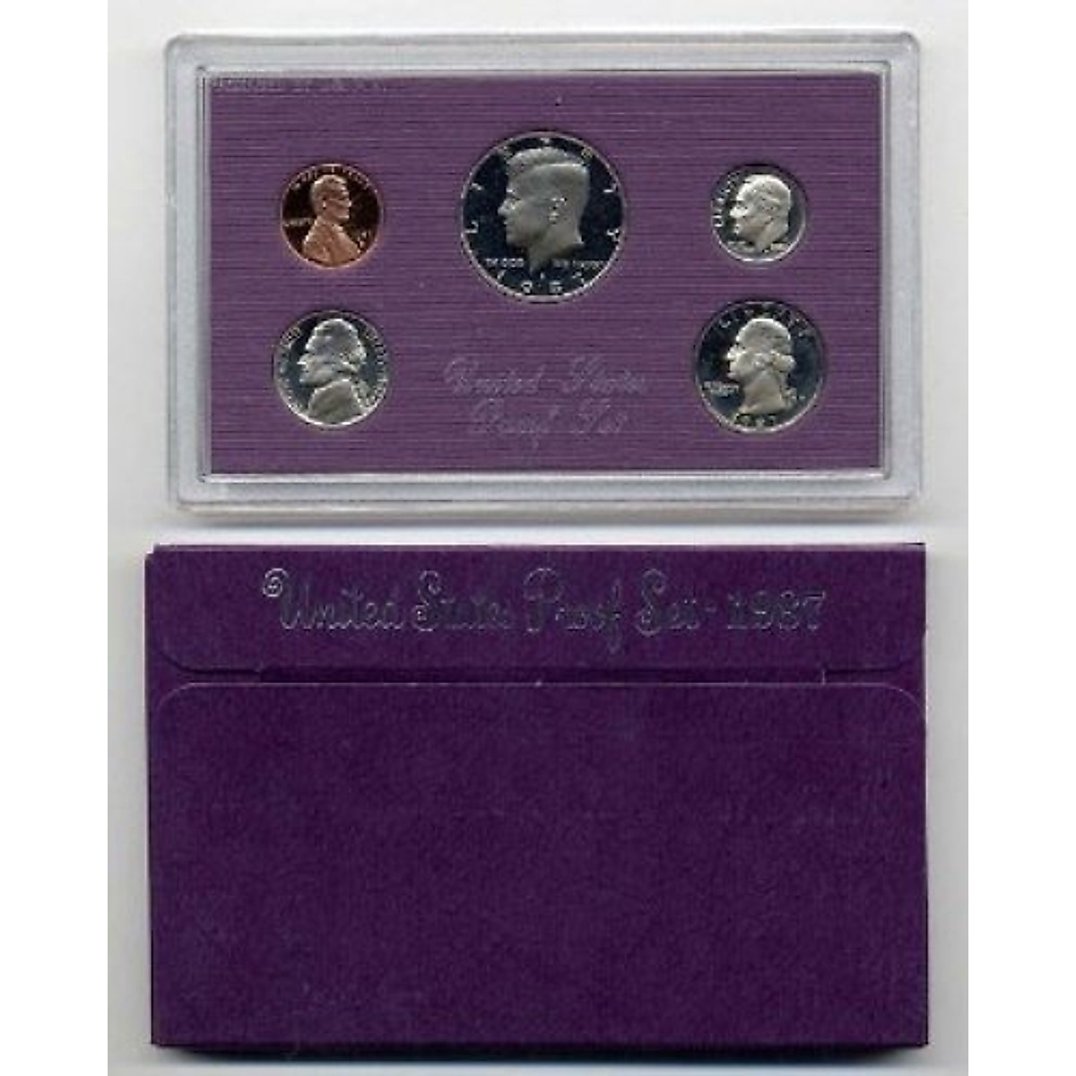 1987 S US 5 Piece set Proof In original packaging from US mint Proof