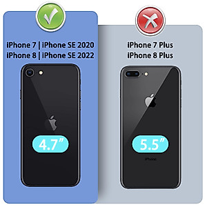DuckSky for iPhone 7/8/SE 2020/SE 2022 Genuine Leather Wallet case【RFID Blocking】【4 Credit Card Holder】【Real Leather】Flip Folio Book Phone case Protective Cover Women Men for apple 7/8 case Dark Blue