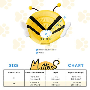 MITTENS Soft Cat Cone, Adjustable Cat Recovery Collar, Elizabethan Collar for Cats