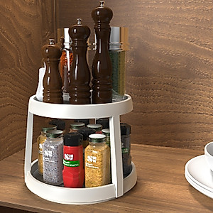 SimpleHouseware 2 Tier Turntable Lazy Susan Spice Organizer