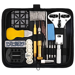 Vastar Watch Repair Kit, Watch Battery Replacement Tool Kit, Watch Link Removal Tool Kit, Watch Band Link Pin Tool Set with Carrying Case