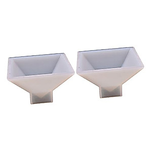 EXCEART 2pcs Round ice Cube Mold Dessert Trays Resin molds Animal Silicone molds Jewelry Kits Crystal Mold Silicone epoxy molds epoxy Pyramid Manual Candle Making Tools epoxy Resin White