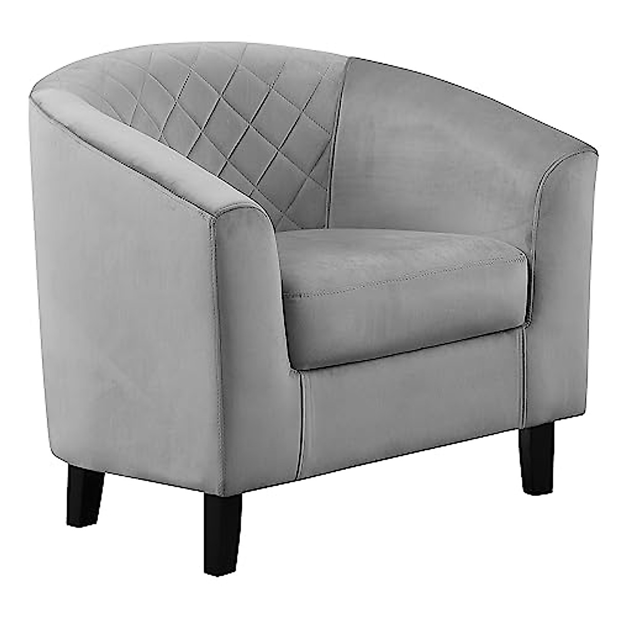 Urban Home Furniture Wesley Tub, Barrel, Accent Chair, Ottoman, Footrest, Grey