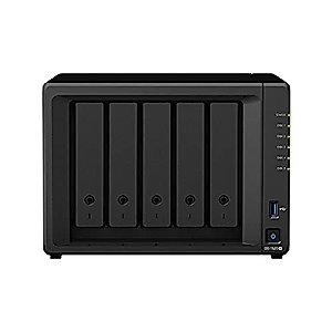 Synology DiskStation DS1520+ NAS Server for Business with Celeron CPU, 8GB DDR4 Memory, 1TB M.2 SSD, 10TB SSD Storage, DSM Operating System