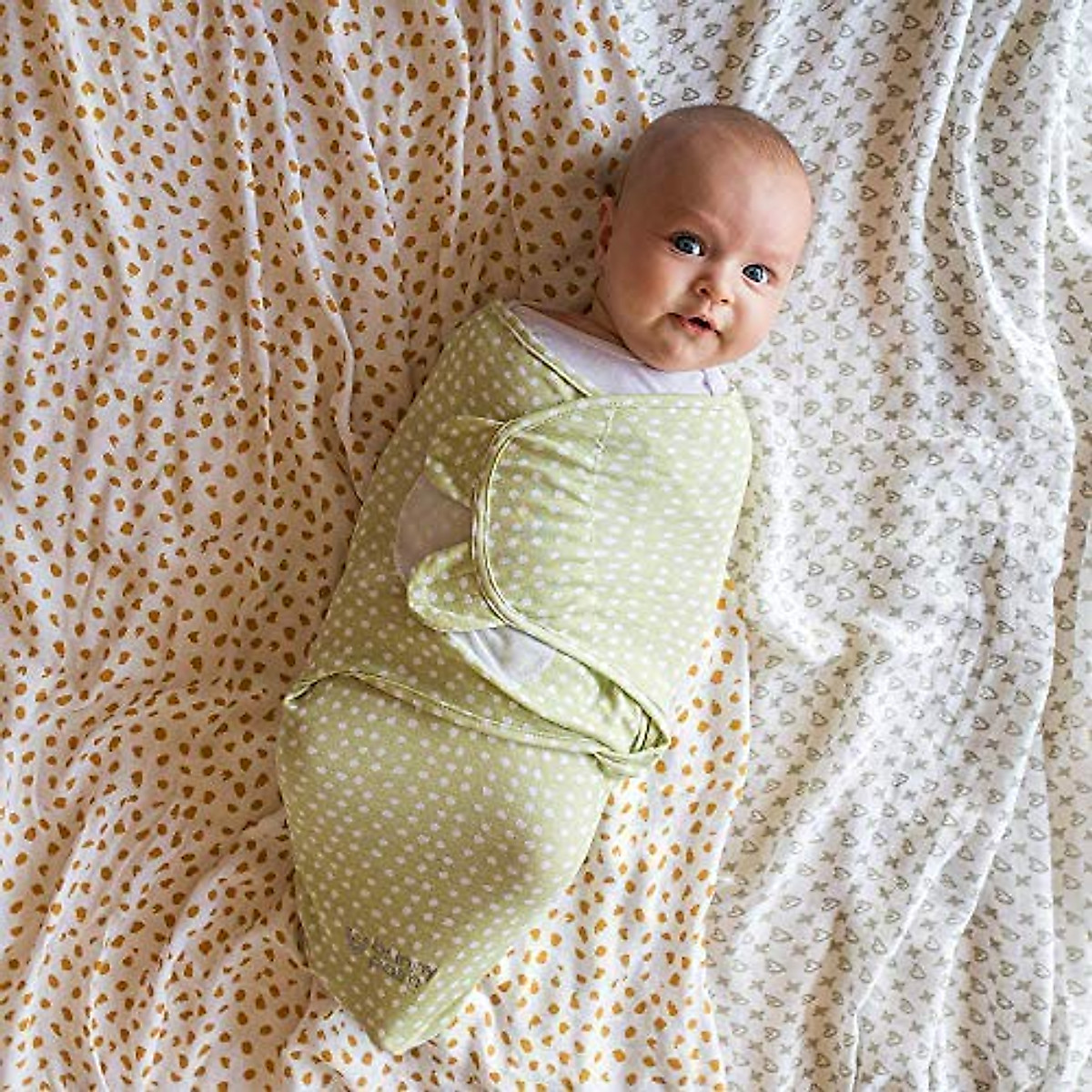 Swaddle Blanket for Baby, Newborn Boy or Girl Adjustable Sleepsack, Unisex, Organic Cotton Swaddle Wrap Set 3 Bags in Pack for Infant, Soft Blankets with Baby Hat