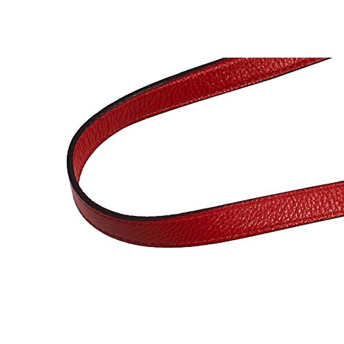 VanEnjoy Full Grain Leather Adjustable Replacement Strap Cross Body Bag Purse, 26-51 inch Gold Hardware - 1.8 CM Width (Black-Silver Metal With Tasse) (Red)