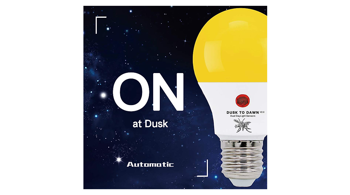 Dusk to Dawn LED Mosquito Bulb - Automatic Outdoor Bug-Free Light
