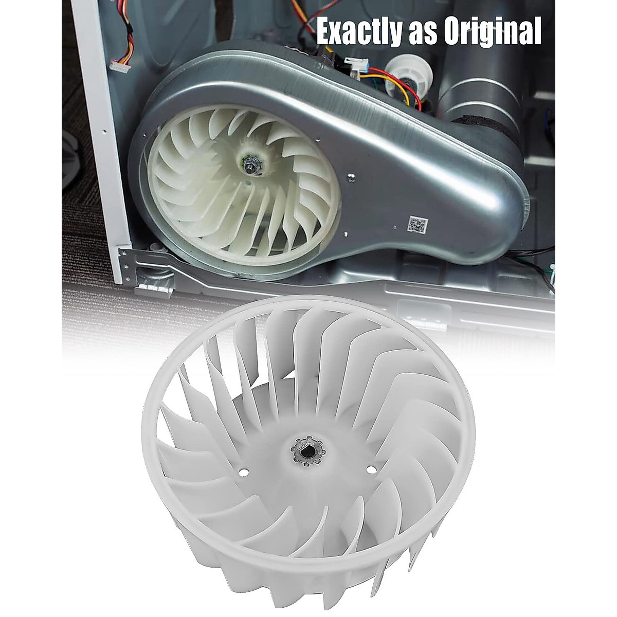 Dryer Blower Wheel Fan Replace DC67-00180B Fit for Samsung Dryer DV419AEWXAA0002 DV231AEWXAA0001 DV330AGW/XAA DV419AEUXAA0000 DV5471AEP/XAA-01 Replace DC67-00180A, 2310018, AP5324177