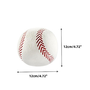 XZJMY Baseball Football Plush Pillow,Stuffed Sports Throw Plush Toy,Decorative Round Soft Sport Ball Pillow, 3D Ball Shaped Throw Pillows Gift for Girls or Boys (White, Baseball)