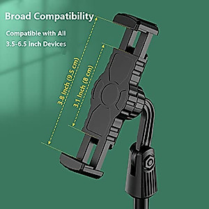 Phone Holder for Desk,Angle Height Adjustable 360 Rotation Cell Phone Stand(Black)