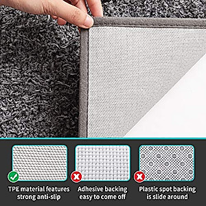 DEXI 5'x7'Area Rugs Non-Shedding Living Room Carpets for Children Bedroom Home Decor,5x7 feet Dark Grey