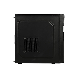DIYPC Solo-T2-R Black USB 3.0 ATX Mid Tower Gaming Computer Case with 2 x Red Fans (1x 120mm LED Fan x Front, 1x 120mm Fan x Rear) Pre-Installed