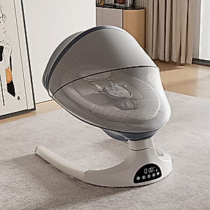 Fijinhom Baby Swing for Infant Newborn Bluetooth 5 Motions Lightweight Electronic Bouncer Portable with Remote Control