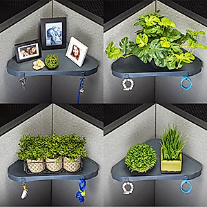 Officemate Verticalmate Corner Shelf, Slate Gray (29322) 14-1/2 x 10 x 1-1/4 inches