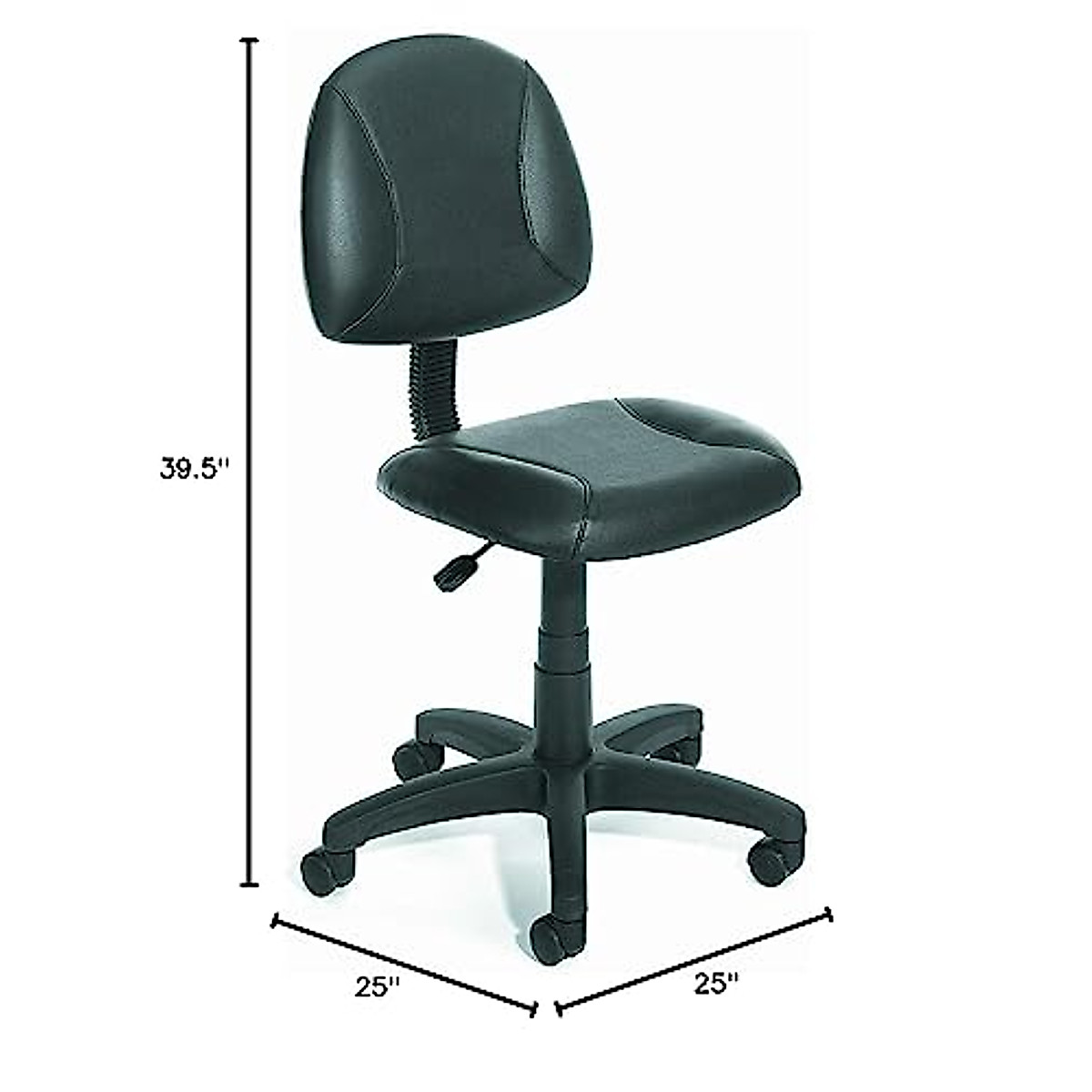 Boss Office Products Posture Task Chair, No Arms, Black