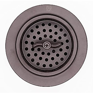 Westbrass D213-12 3-1/2" Wing Nut Twist Style Large Kitchen Sink Basket Strainer, Single, Oil Rubbed Bronze