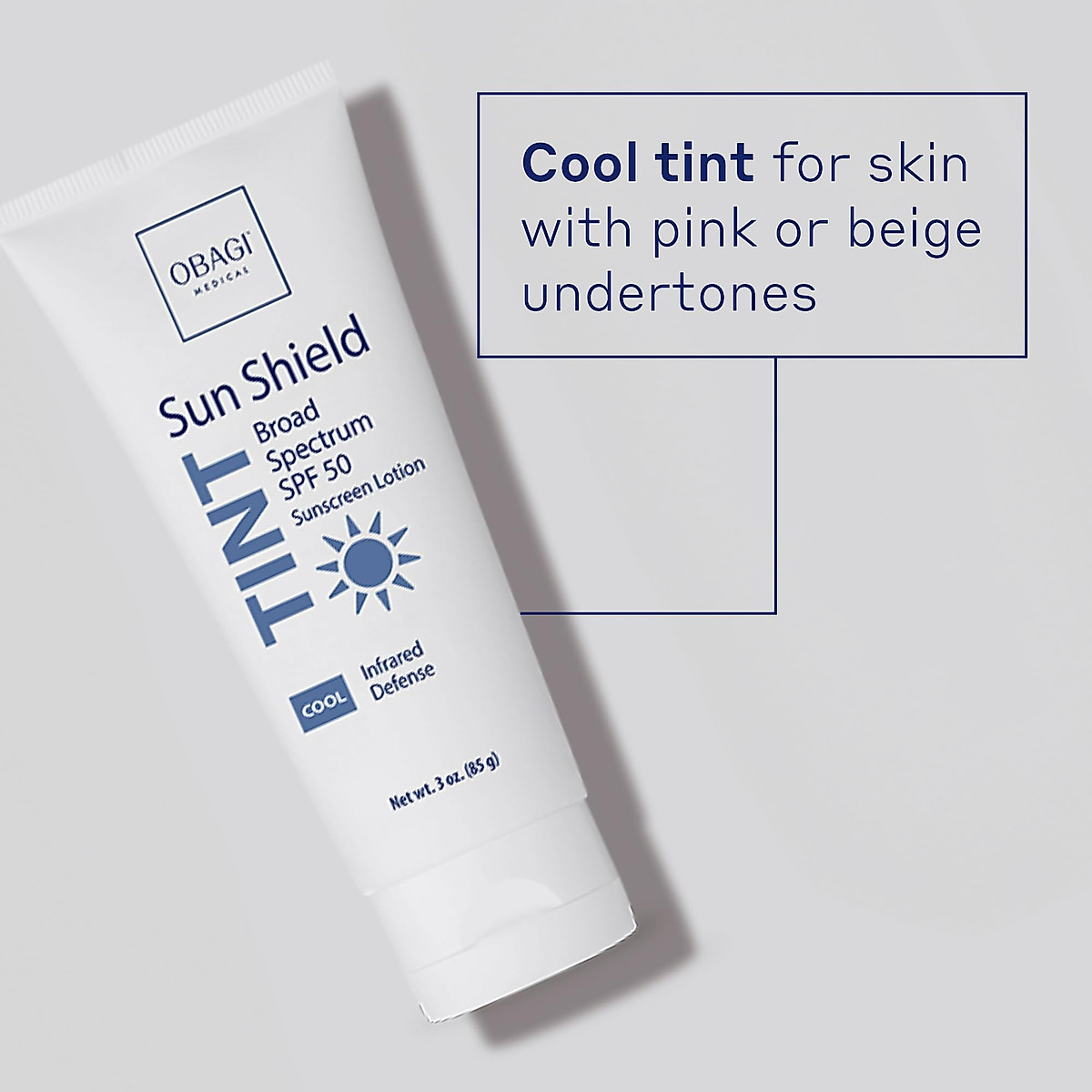 Obagi Sun Shield Tinted Sunscreen – Broad Spectrum SPF 50 Protection from the Sun – Cool Tint – 3 oz