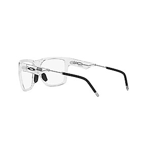 Oakley Men's Ox8028 Nxtlvl Square Prescription Eyewear Frames, Polished Clear/Demo Lens, 58 mm