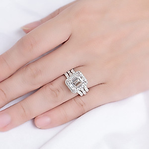 DovEggs 0.85CTW G-H-I 2.2mm Width Moissanite Lab Created Diamond Half Eternity Wedding Band 14K Gold Quality Silver Engagement Ring for Women (Wedding Band Only, 7)