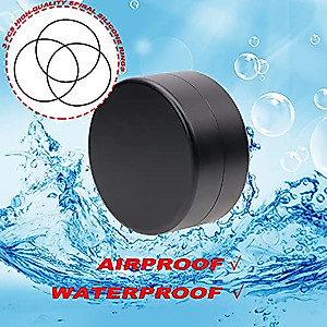 Mini Skater Black 3.1"Shockproof Sealed Waterproof Aluminum Box Pill Container Airtight Metal Stash Jar Herb Storage Container(1Pcs)