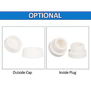 XIXIAN 2-Pack Outside Pool Ladder Bumpers for Inground Pool,Pool Ladder Rubber End Caps Fit 1.9'' Standard Swimming Pool Ladder Tubing