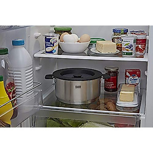 KUHN RIKON Smart & Compact Casserole Pot, 5 Litre/24 cm, Stainless Steel, 5 liters, Silver