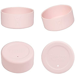 Healthy Human Protective Silicone Bumper Boots For Stein Bottles - Fits 32oz and 40oz Bottles. BPA Free Anti-Slip Bottom Silicone Sleeve Cover Boot, Pink